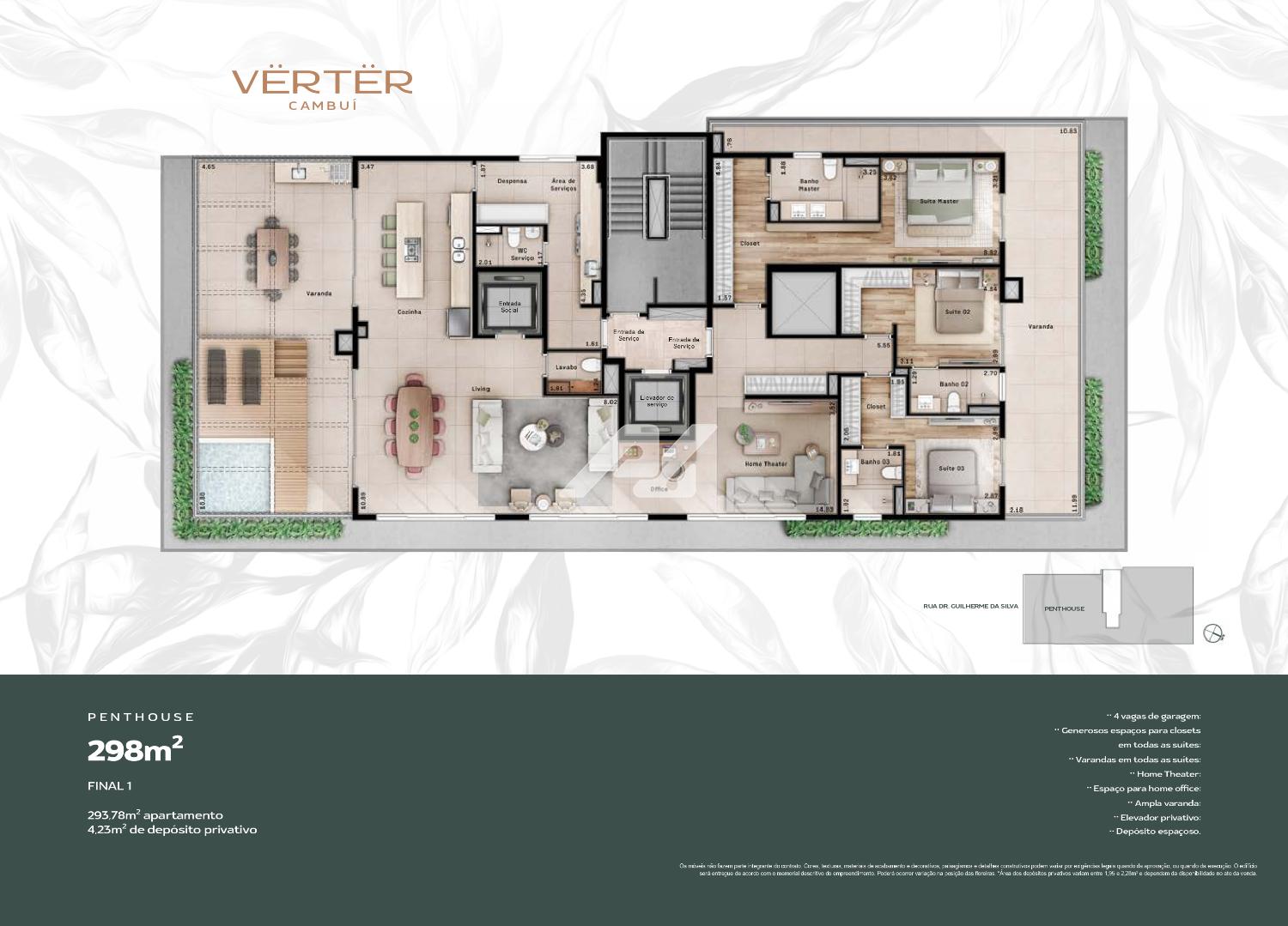 Vërtër Cambuí - Aptos de alto padrão na R. Dr. Guilherme da Silva.